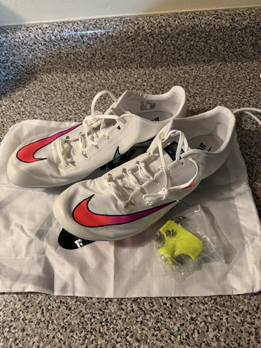 Nike Zoom 400 Track Spikes Cleats White Flash Crimson AA1205-100 MENS ...