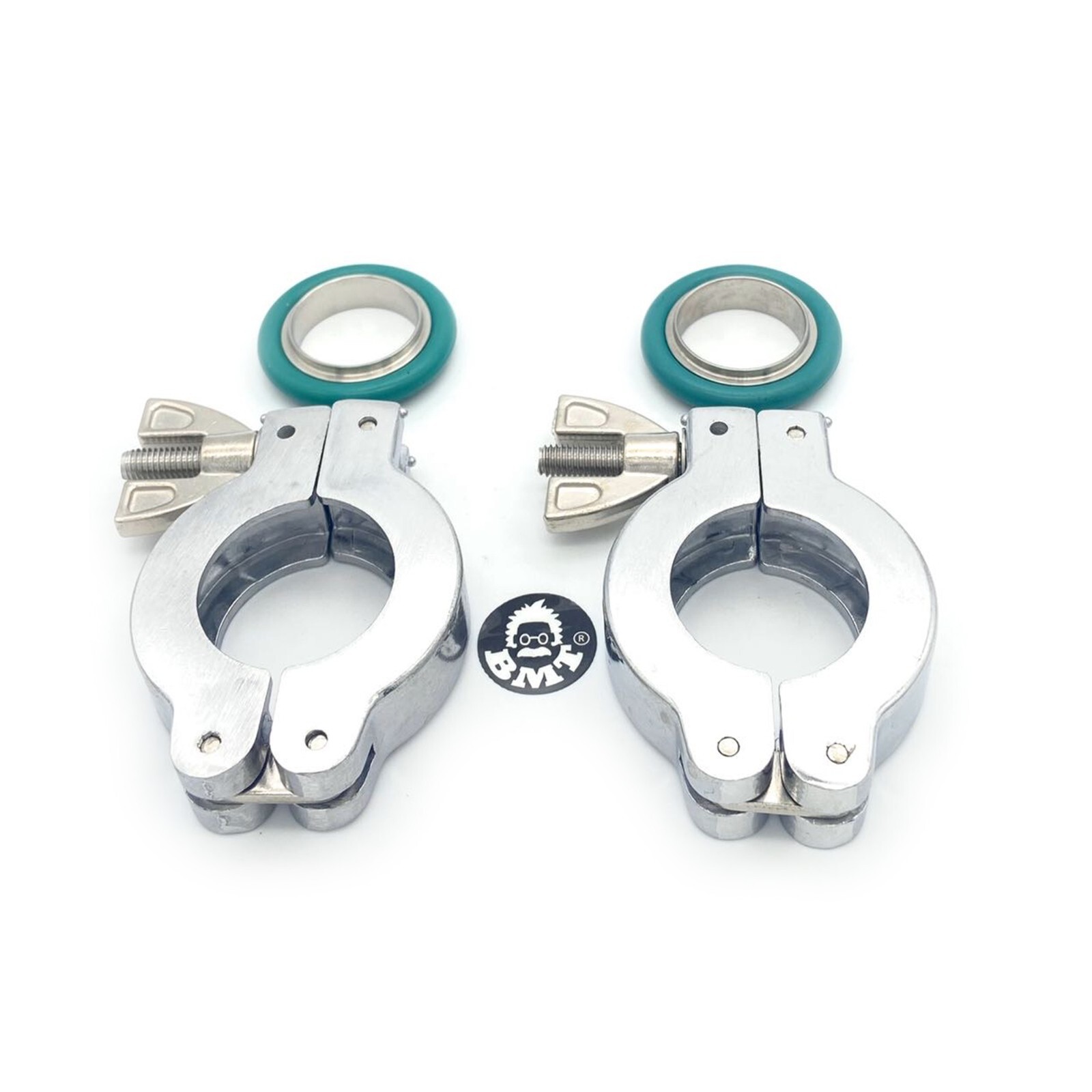 Combo KF25 flange Aluminum wing nut clamp set SS centering ring & FKM O ...