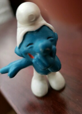 Vintage Smurf pointing & laughing Jokey Figure The Smurfs peyo | eBay