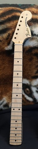 Maple Big 70's Headstock Guitar Neck +Black Binding For Fender Custom ...