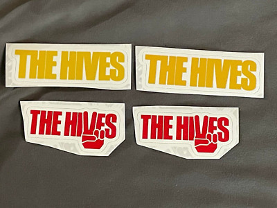 Lot (4) THE HIVES 1" to 3" Band Logo Stickers Yellow Red White FAST ...