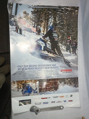 Yamaha Dealer Original Poster. Snowmobile 36x24' Sales Display Po16 | eBay