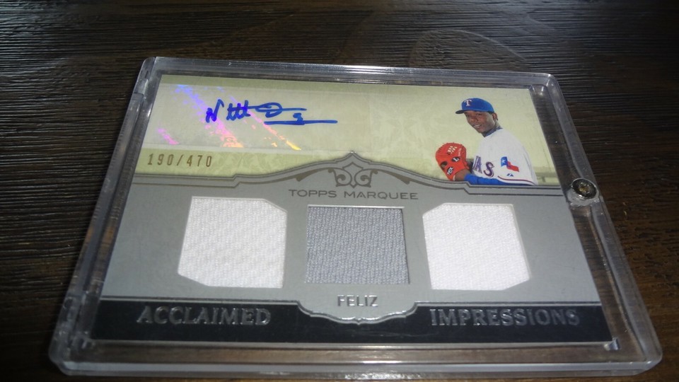 2011 TOPPS MARQUEE #190 /470 ACCLAIMED IMPRSEEION NEFTALI FELIZ AUTO ...
