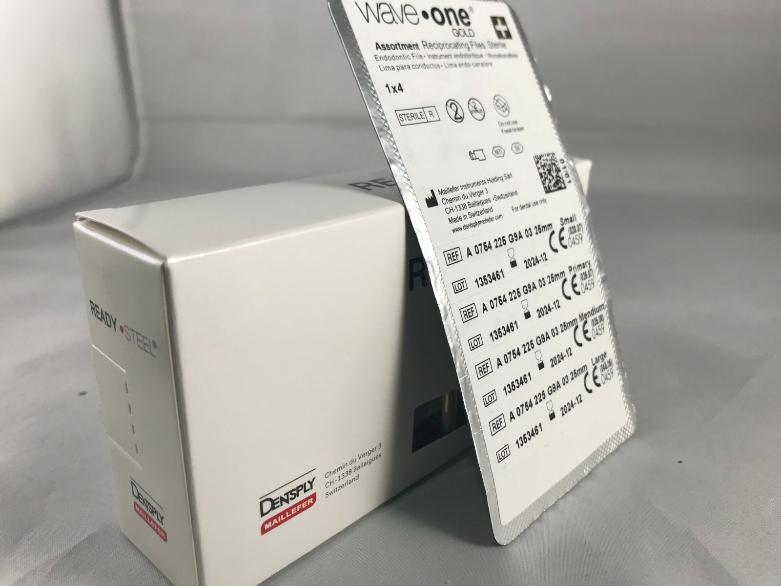 Waveone Gold Yellow, Red, Green, White RECIPROCATING Dentsply 4 files ...