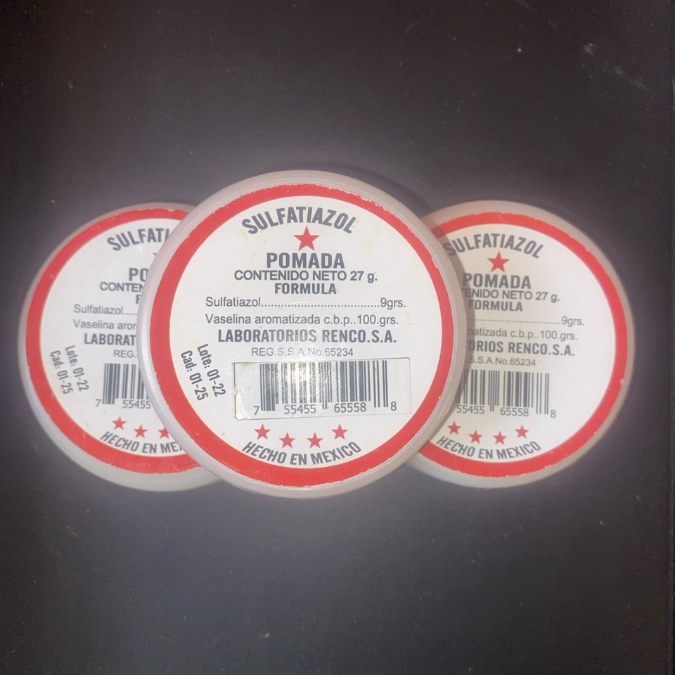 3 Pomadas de SULFA-TIAZOL / sulfa-thiazole ointment 27g each | eBay