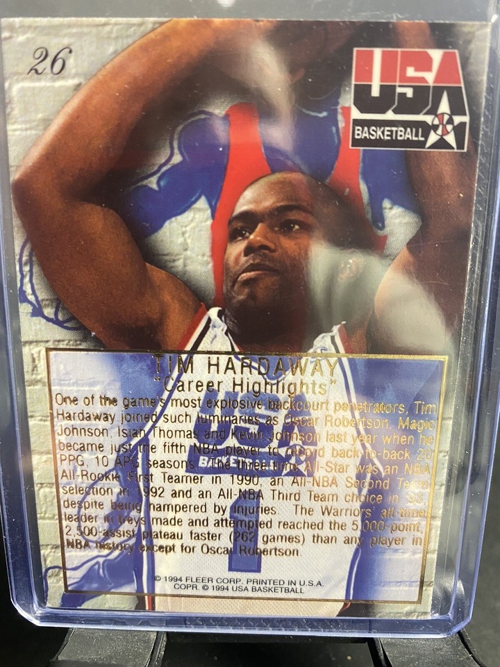TIM HARDAWAY 1994 FLEER FLAIR TEAM USA BASKETBALL CARD # 26 | eBay