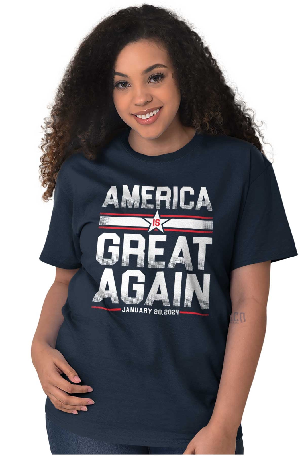 Take America Back Again 2024 Trump Slogan Womens or Mens Crewneck T ...