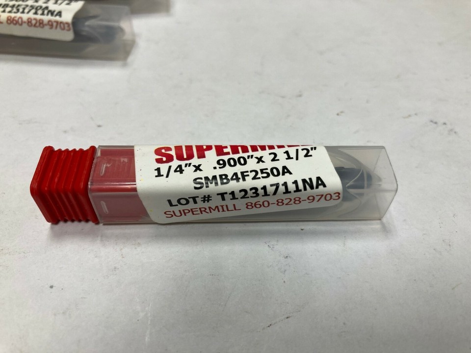 Supermill SMB4F250A, 1/4" 4 Fl, Ball Nose Carbide End Mill, ALTiN, USA ...