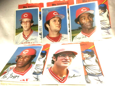 TOPPS GIANT PHOTO CARDS- 5 Cincinnati Reds-Foster Nolan Oester Griffy ...