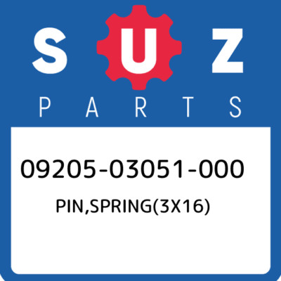 09205-03051-000 Suzuki Pin,spring(3x16) 0920503051000, New Genuine OEM ...