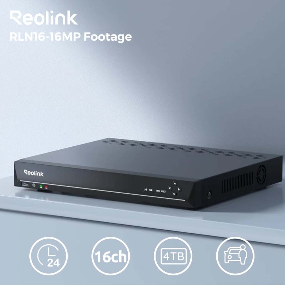 Reolink 4K Home Dual-lens Security Camera System 16CH 4TB NVR with Duo ...
