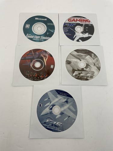 VTG PC CD-ROM Computer Games MiG-29 F-16 Fighter Jets Simulator Lot ...