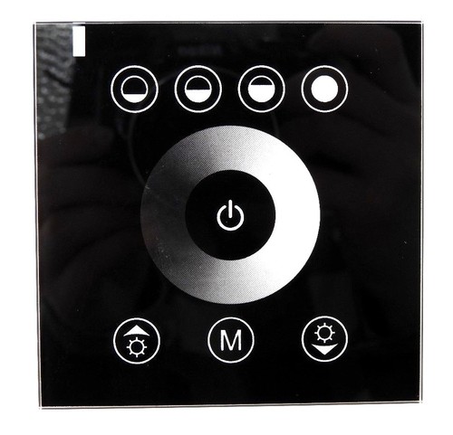 Black, Glass LED Touch Controller for RVs, Trailers,and Campers Light ...