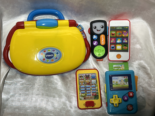VTech Brilliant Baby Laptop 11" Phone 5" Sesame Street Dianel Tiger Toy ...