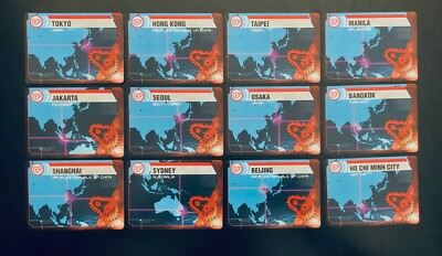 Pandemic | Red Infection Cards, Complete Set | Extra/Replacement Game ...