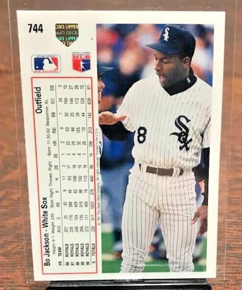 BO JACKSON 1991 Upper Deck Baseball Card #744 Chicago White Sox NM+ | eBay