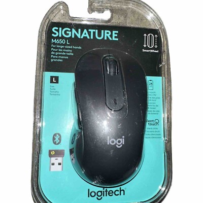 NEW LOGITECH SIGNATURE M650 L WIRELESS MOUSE 910-006231 GRAPHITE FOR ...