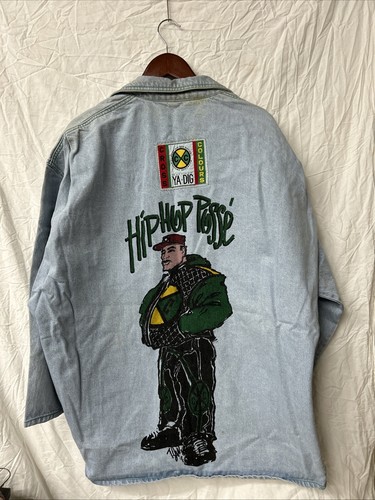 VINTAGE 1990S CROSS COLOURS HIP HOP DENIM JACKET SIZE 2 USA MADE XL Ya ...