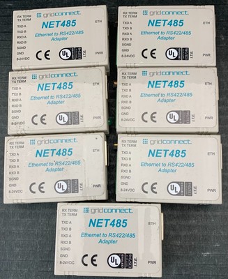Lot of 7 Grid connect Net 485 Ethernet to RS422/485 Adapter FREE ...