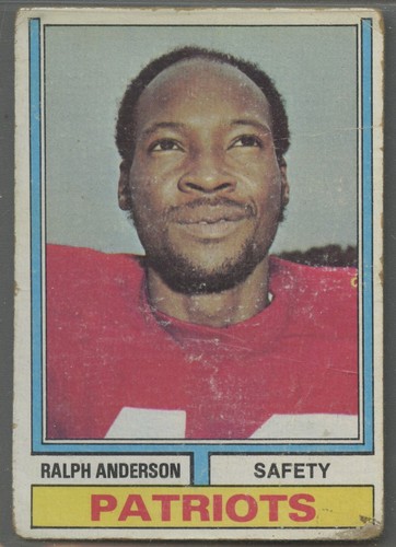 1974 Topps #408 Ralph Anderson New England Patriots | eBay