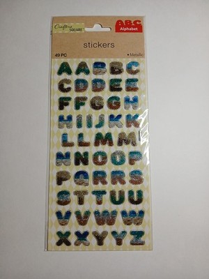 Crafters Square Multi Color Letter Alphabet Stickers | eBay