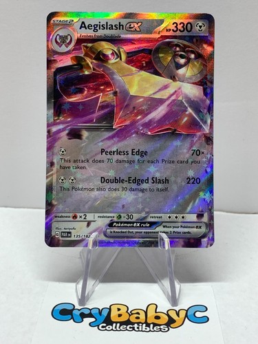 Pokemon Aegislash ex 135/182 Paradox Rift Scarlet & Violet Double Rare ...