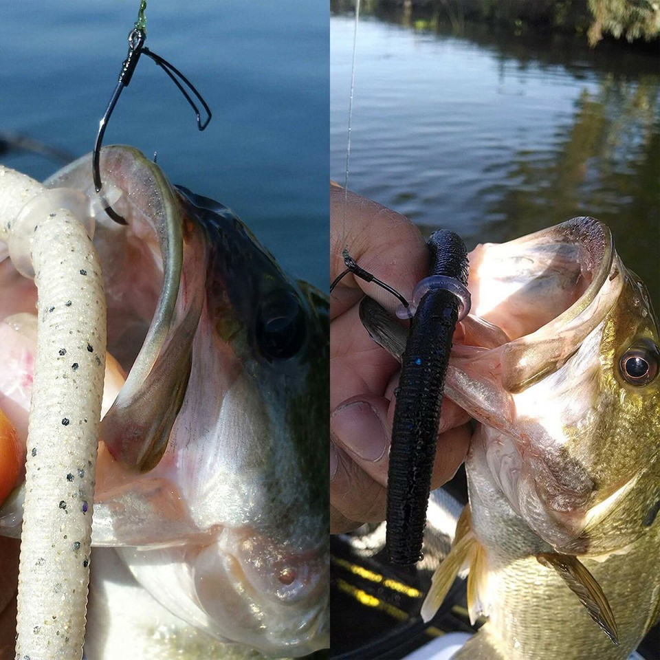 Weedless Hooks Wacky Rig Drop Shot Carbon Steel Hook FAST USA SHIP | eBay