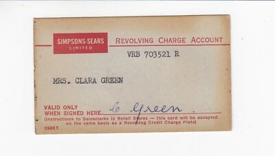 1950's Simpson-Sears Revolving Charge | Grelly USA