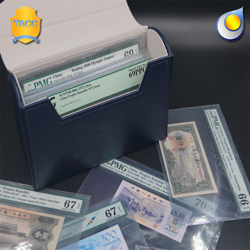 Storage Box w Faux Leather for PMG Graded Banknotes Currency Holder ...
