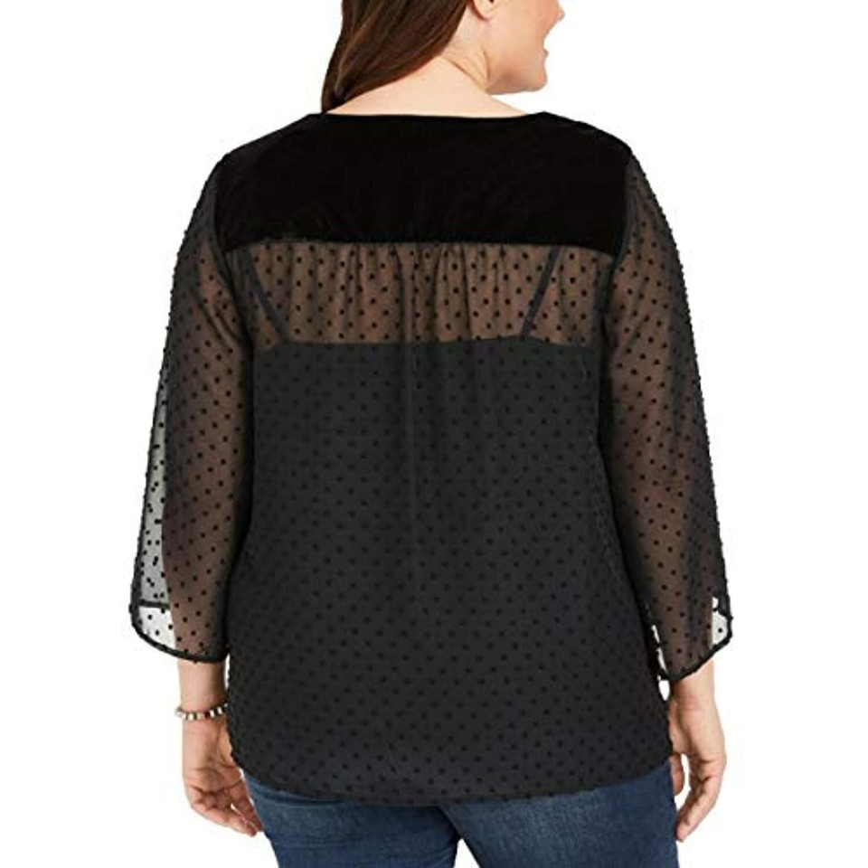 MSRP $65 Style & Co. Womens Plus Blouse Black Size 1X (No Tank Top) | eBay