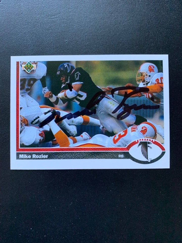 Mike Rozier Signed 1991 Upper Deck #283 Card Atlanta Falcons Autograph ...