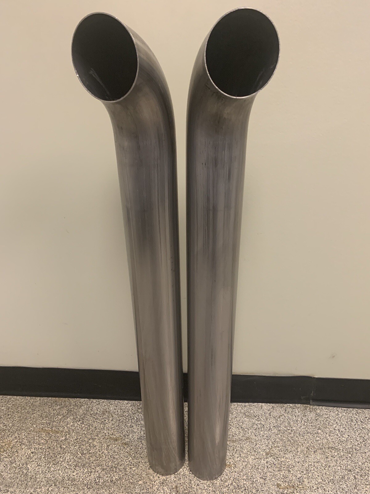 304 Stainless Exhaust Stack Curved Top 3.5x35” (Pair) Free Shipping | eBay