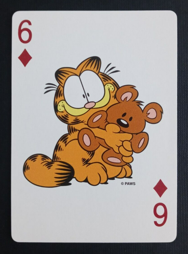 Hoyle Garfield and Friends Playing Card Garfield 6 Diamonds | eBay