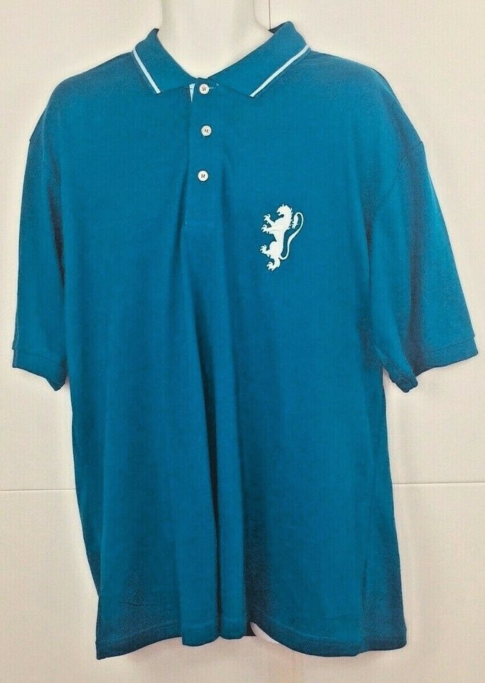Mens Polo Shirt 2XL Atlantic Blue Short Sleeve Cotton Poly Franky Max ...