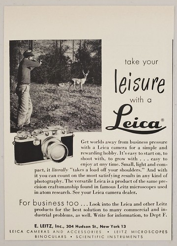 1951 Print Ad Leica Cameras Hunter & Buck Deer E. Leitz New York,NY | eBay