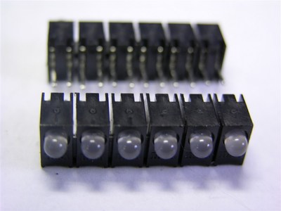 10 Idea G61XB/6G T-1 (3mm) Round PCB Mount Right Angle LED Arrays 6 ...