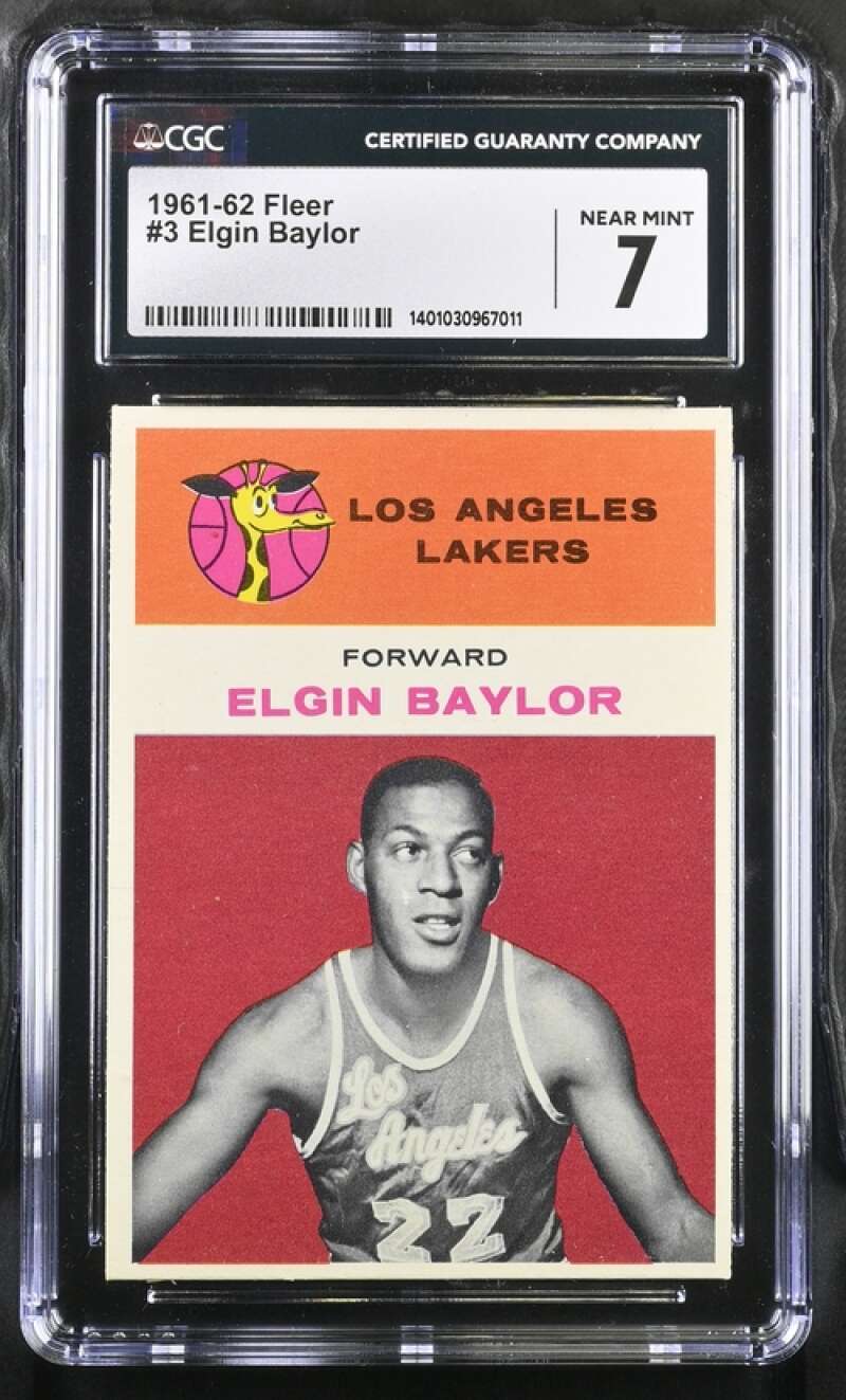1961-62 FLEER #3 ELGIN BAYLOR 7 NEAR MINT RC ROOKIE LAKERS 57 | eBay
