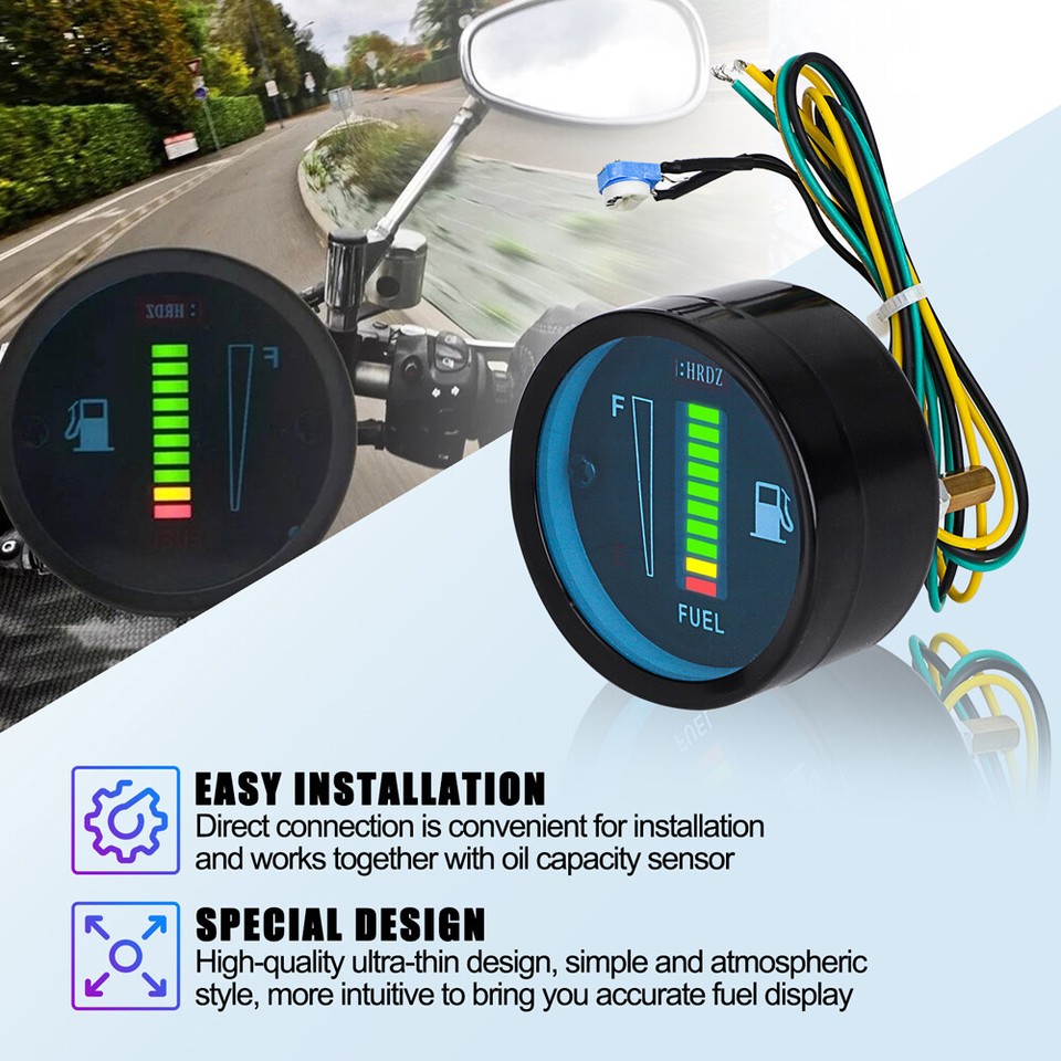 12V Fuel Level Gauge High Precision 2Inch Car Gas Gauge for Automobile ...