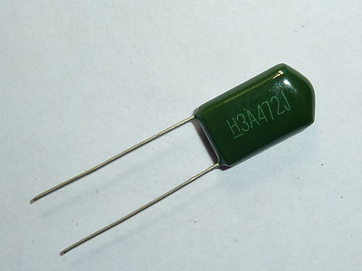 100PCS 3A472J ±5% Mylar Film Capacitors Radial 1000V 0.0047uF 4.7nF ...