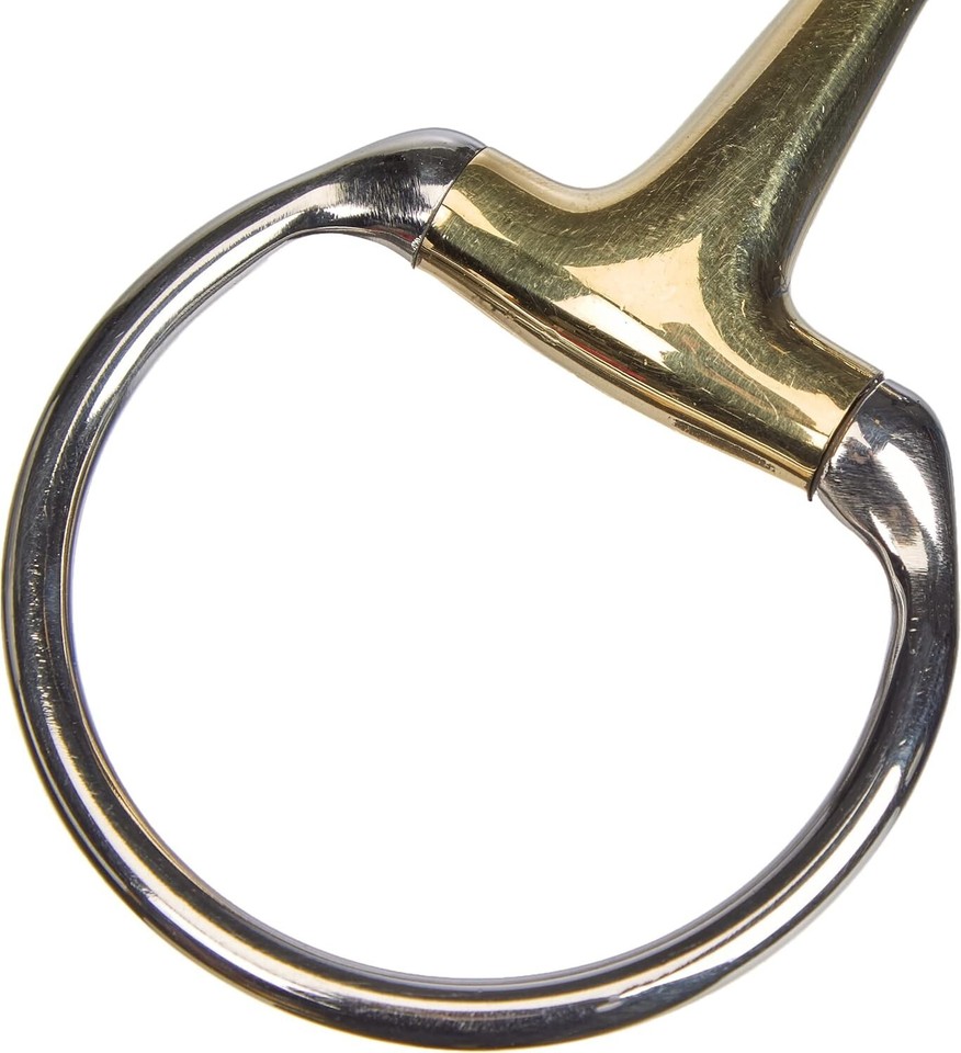 EGGBUTT Snaffle Horse Bit Lozenge Fat Double Joint Oval 14.5 Stainless ...