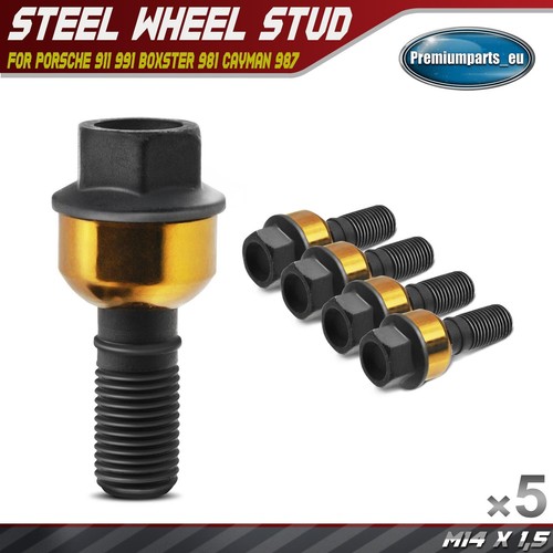 5x Wheel Stud for Porsche 911 991 Boxster 981 Cayman 987 Panamera 970 ...
