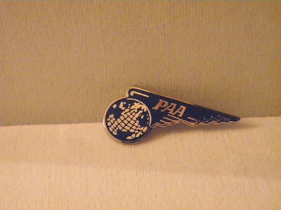 PAN AM AIRLINE PIN ATLANTIC REGION PAN AMERICAN SILVERTONE WING PILOT ...