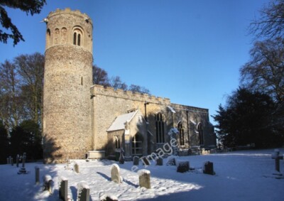 Photo 6x4 St Nicholas' Church, Little Saxham Viewed from the south-west ...