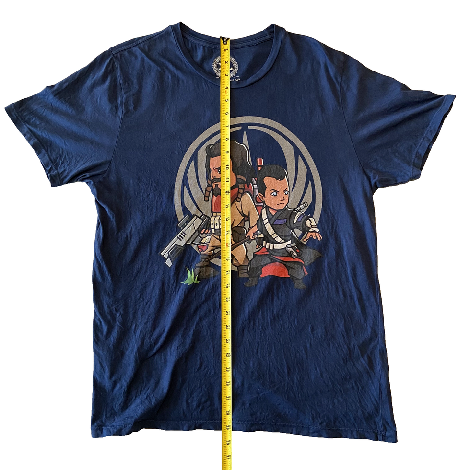 Star Wars Rogue One T-Shirt Chirrut Imwe Baze Malbus XL Cotton SS ...
