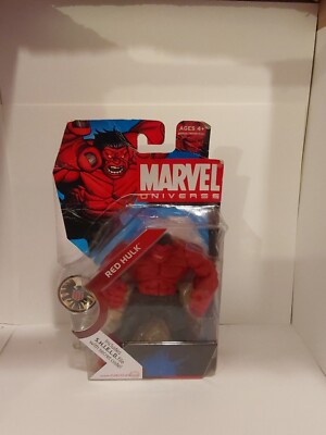 NIB 2008 HASBRO MARVEL UNIVERSE RED HULK #028 SERIES 1 w/SHIELD FILE ...