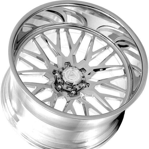 4x 22x10 Artem Offroad A206 Novus Wheels Flow Form Chrome 8x180 Chevy ...