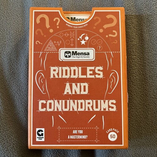 Riddles And Conundrums Card Game Mensa The High IQ Society | eBay UK