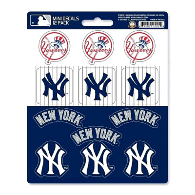New York Yankees MLB Vinyl Die-Cut Sticker Set / Decal Sheet *Free ...