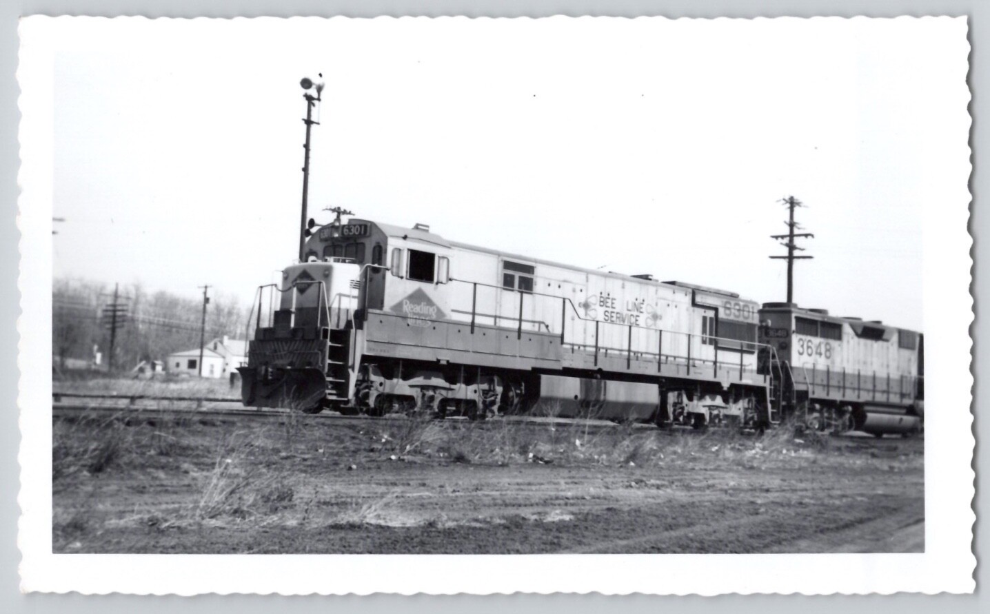 Railroad Photo - Reading Lines #6301 Locomotive 1960s Bee Line Service ...