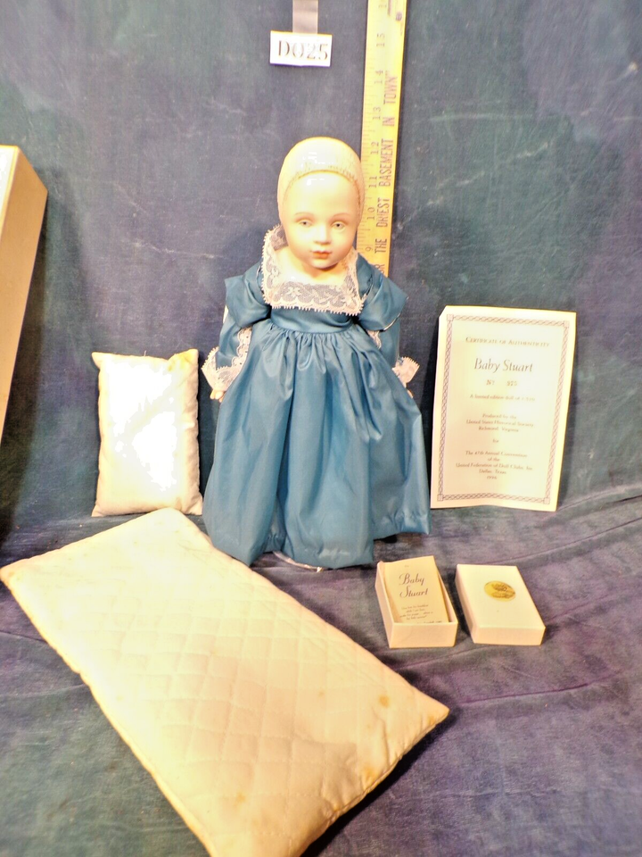 Artist 1996 United States Historical UFDC Baby Stuart Bisque Doll MIB ...